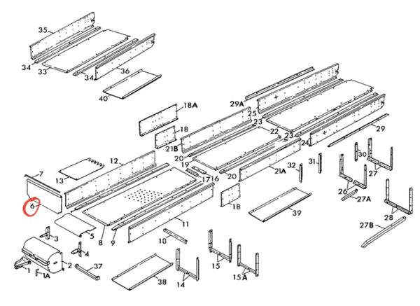 Corn gate New Holland 155 elevator Part # 113347