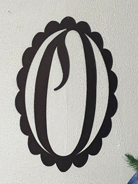 Oval monogram letter O
