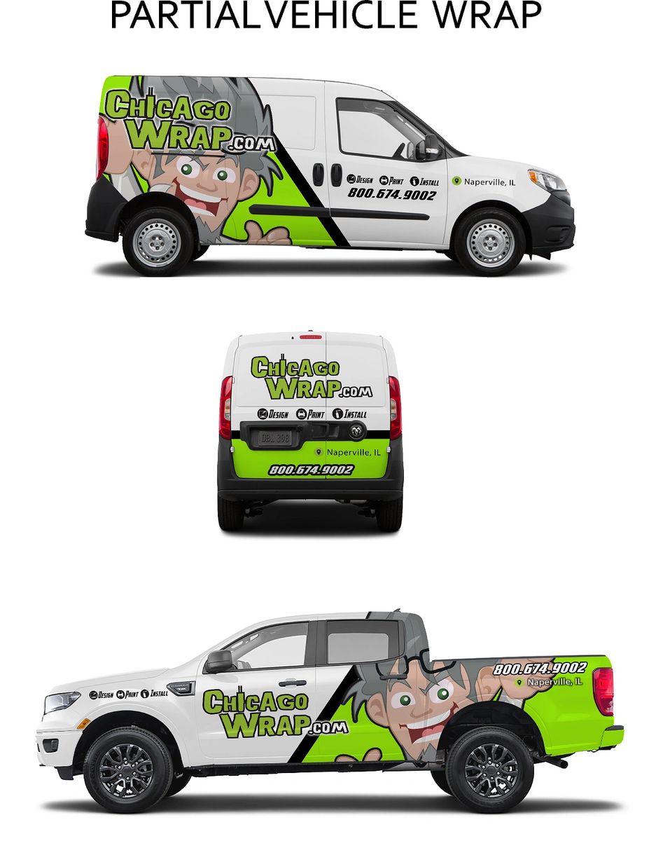 Partial Vehicle Wrap $1675-$2975