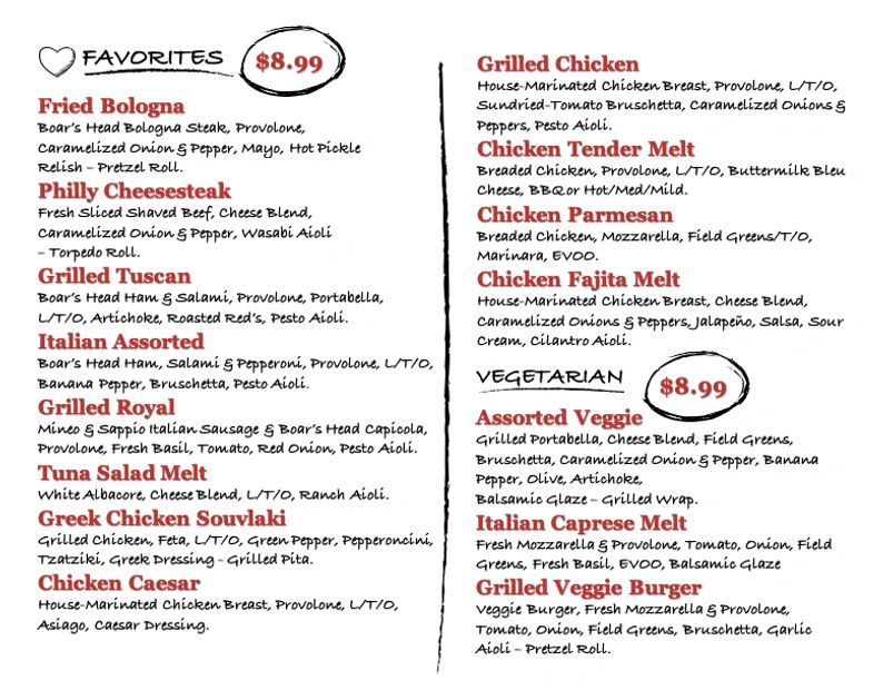 CAFE MENU | Lancaster's Broadway Deli