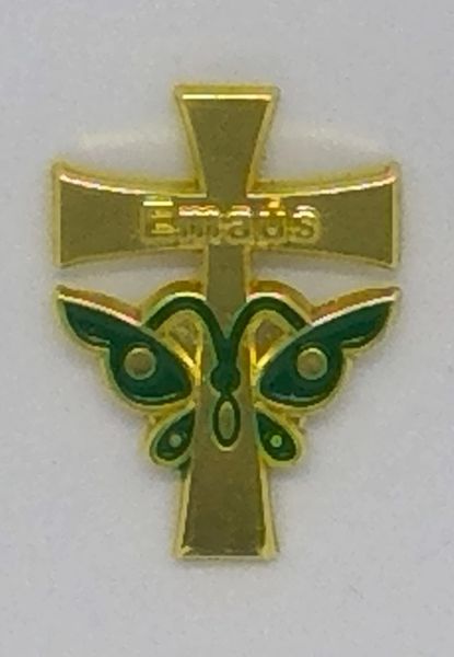 Emaús. Pin metálico Mariposa de Emaús