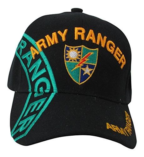 US Warriors US Army Ranger Baseball Hat, One Size, Black