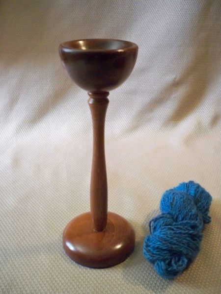 Weaving & Tapestry Spindles Mahogany Spinning Bowl for Supported ...
