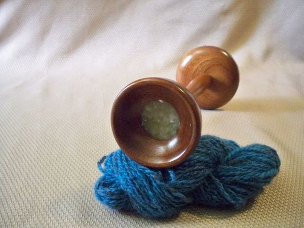 Weaving & Tapestry Spindles Mahogany Spinning Bowl for Supported ...