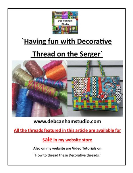 Having fun with decorative threads