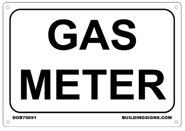 GAS METER SIGN (7x10)
