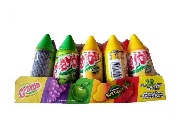 CRAYON DULCE SURTIDO 10 PZS