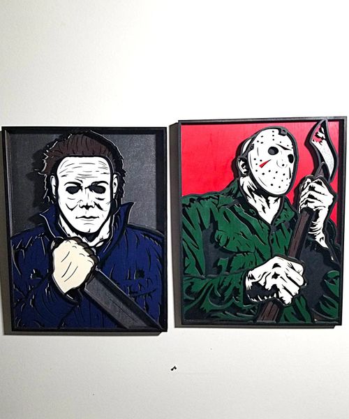 3d Layered Horror Inspired Wall Art