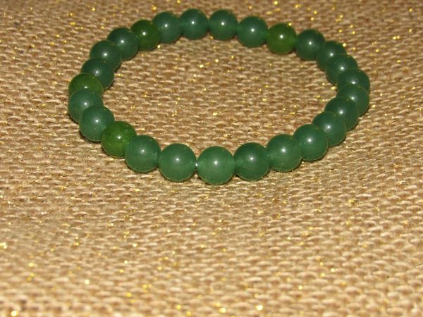 Solid Olive Jade Bracelet