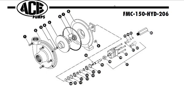 Ace FMC-150-HYD-206 Spare Parts