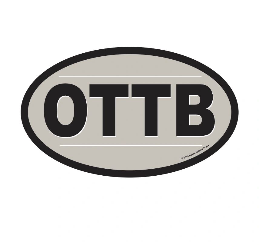 Euro Oval Equestrian Horse Sticker: OTTB (Off the track Thoroughbred ...