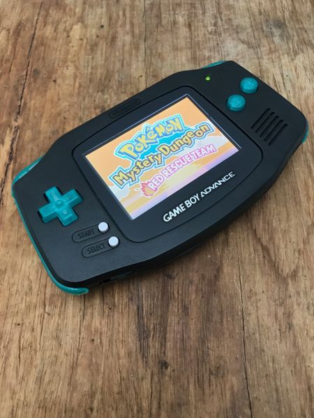 Gameboy Advance - Backlit IPS Screen Black Clear Teal