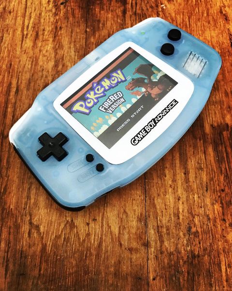 Gameboy Advance - Blue Black White IPS BACKLIT