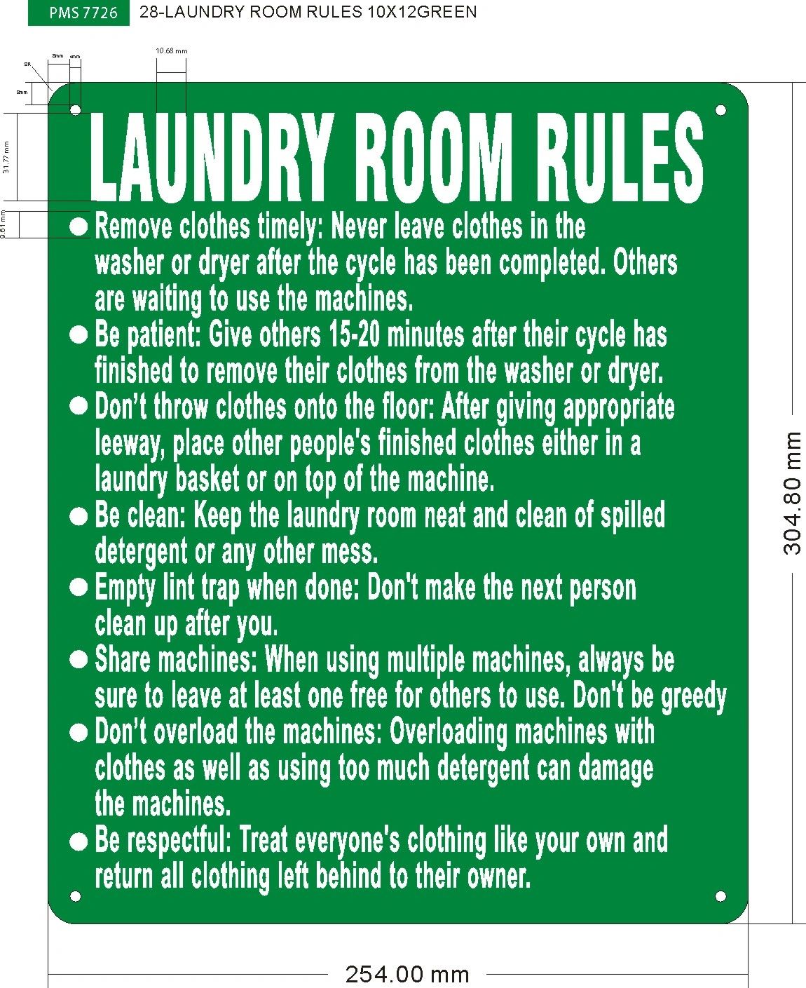 LAUNDRY ROOM RULES SIGN HPD SIGNS THE OFFICIAL STORE