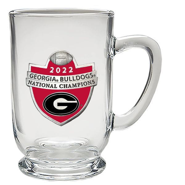 2022 Georgia Bulldogs National Champions Clear Coffee Cup - Enameled
