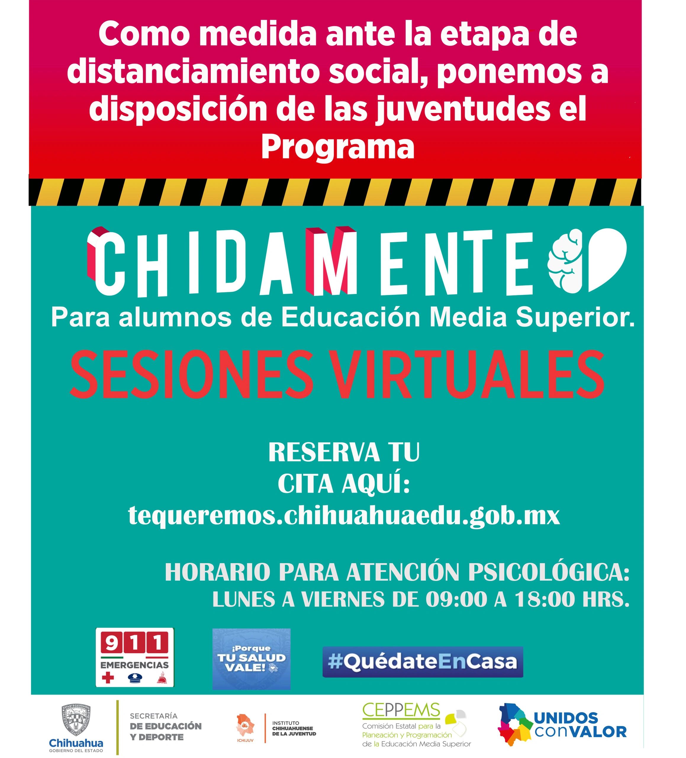 El CBTis No. 269 continua con el programa “CHIDAMENTE”