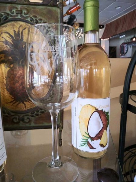 Tall 16 ounce Wine Glass with Painted Cameron's Logo