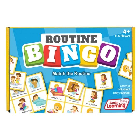 Routine Bingo - Learn to talk about daily routines! 4+
