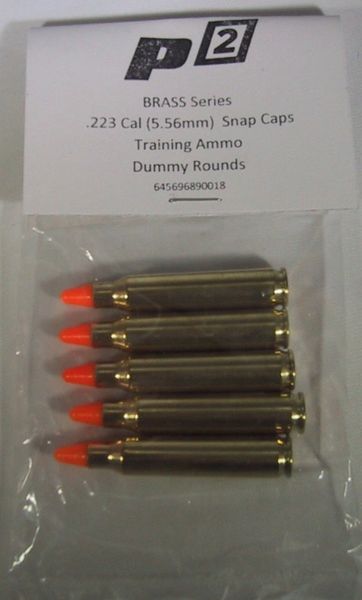 P2 BRASS Series .223 (5.56 NATO) S&W Snap Caps, Dummy Ammo, Training ...
