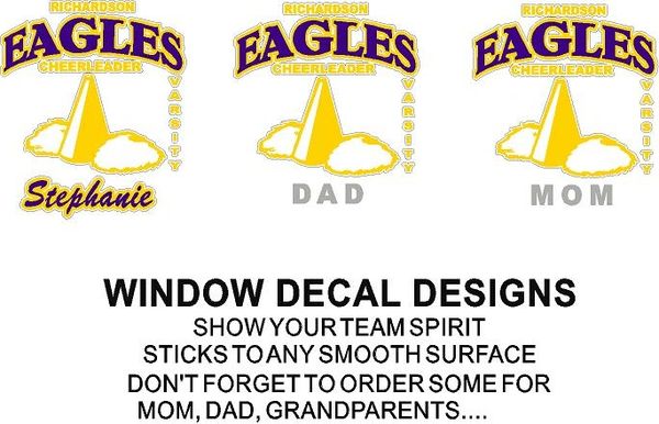 RHS VARSITY CHEER Window Decal Designs