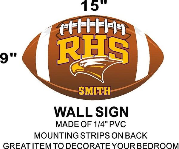 RHS HS EAGLES FOOTBALL Wall Sign