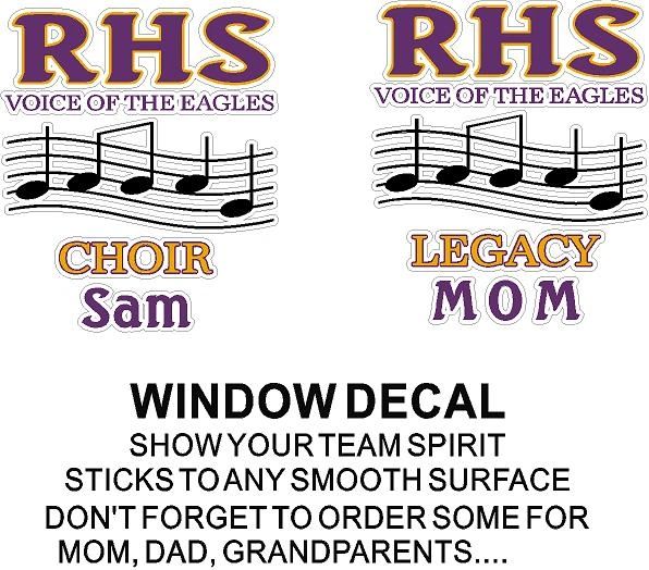 RHS HS CHOIR Window Decal Designs