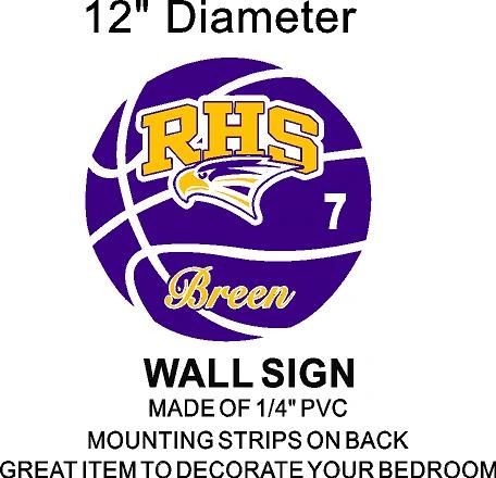 RHS LADY EAGLES BASKETBALL Wall Sign