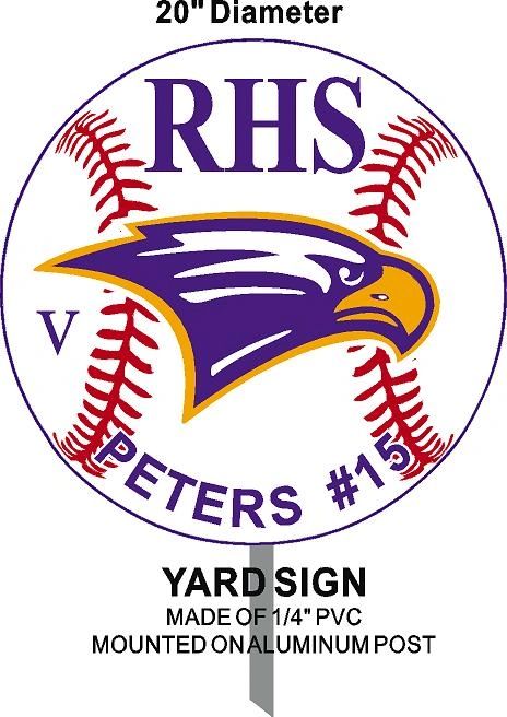 RHS EAGLES BASEBALL Yard Sign