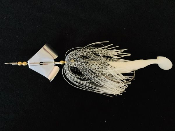 JFJJR-07. JAMIT JR. Weedless Inline Buzz Bait WHITE SHAD