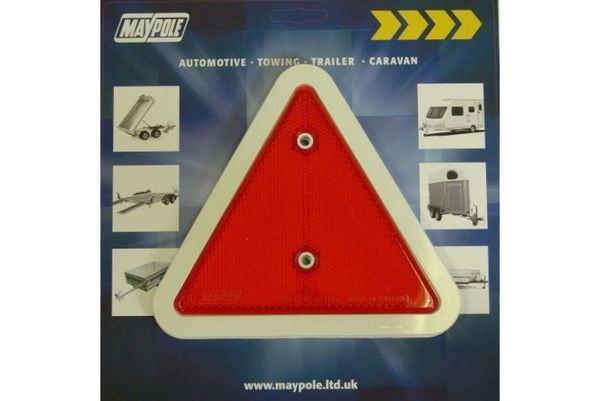 New Maypole Screw In Triangular Red Trailer Caravan Car Horse Box Reflector