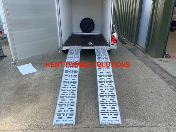 New Pair of Aluminium Folding Loading Ramps 450kg Total Load Weight ...