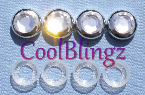 Rhinestone Screw Covers for License Plate Frame Bling (Not Swarovski)