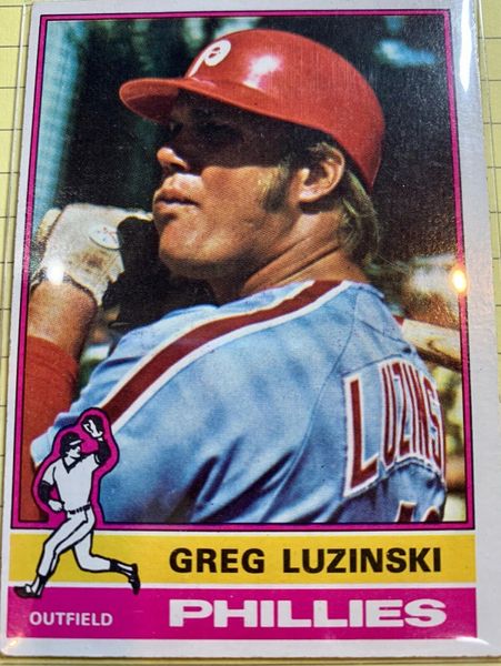 Topps Baseball Card, 1976 Greg Luzinski, Philadelphia Phillies, Card # 610