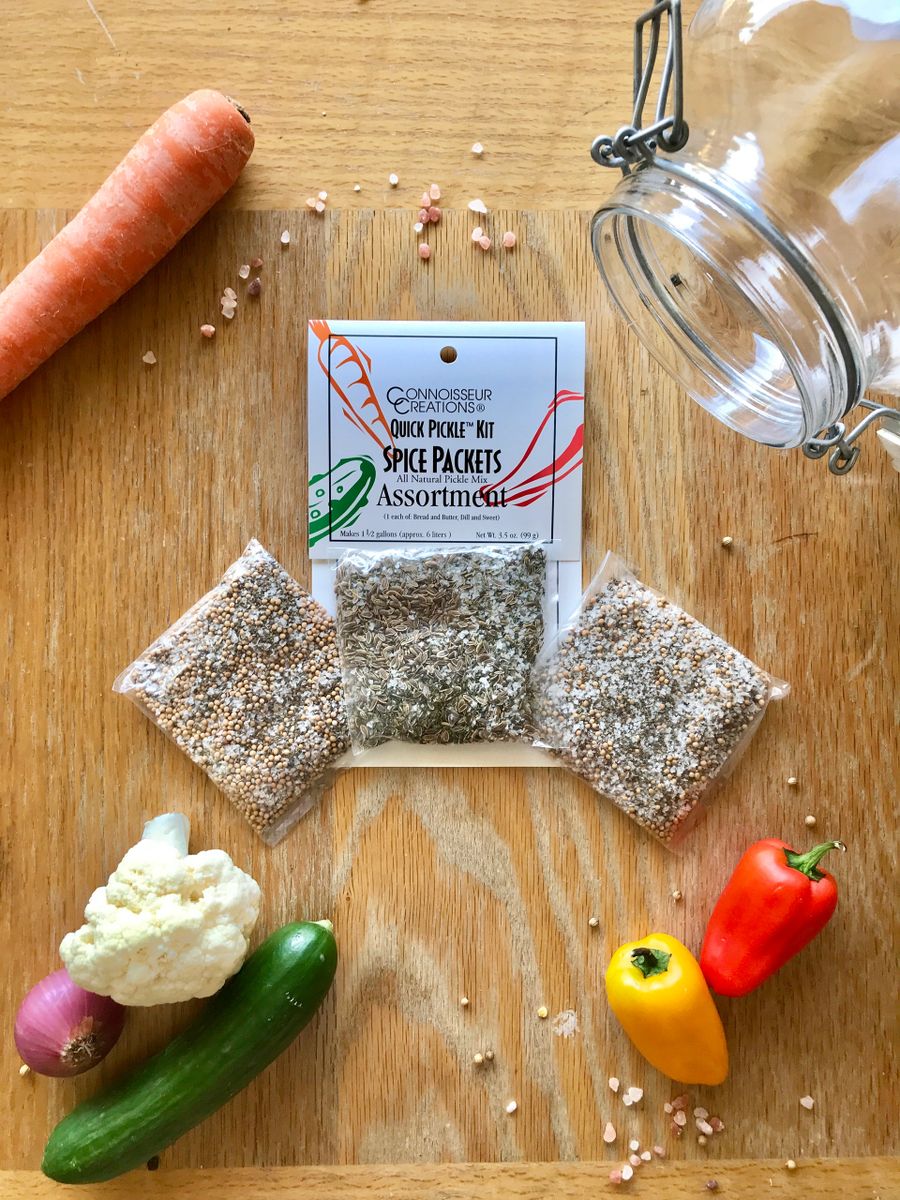 Assorted Pickling Trio Pack - Each flavor makes 0.5 gal of pickles
