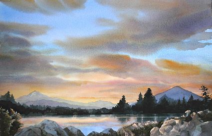 Mt. Washington and Black Butte Sunset