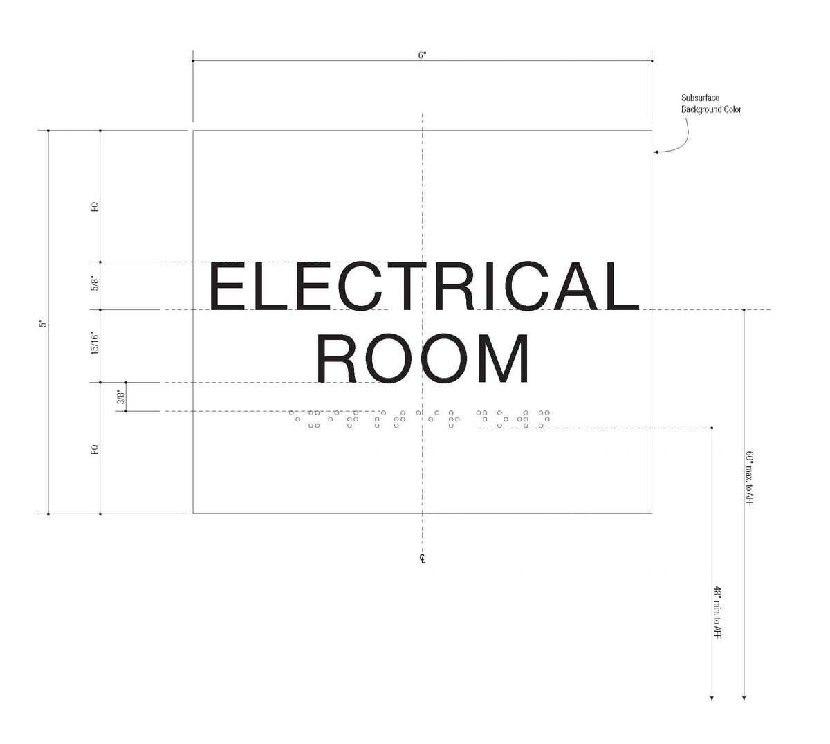 Permanent Room Sign (wall mounted)