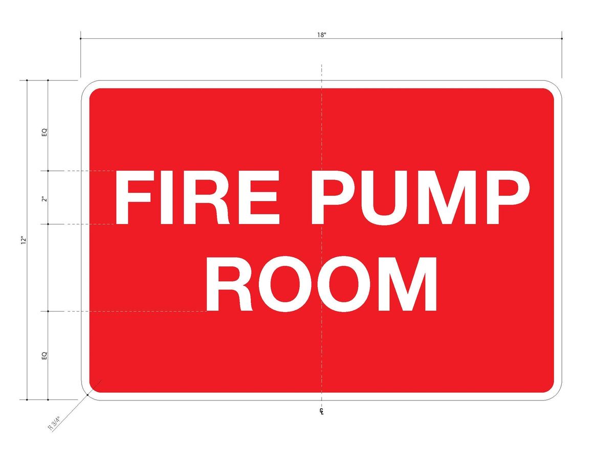 Reflective Sign (Fire Pump Room)