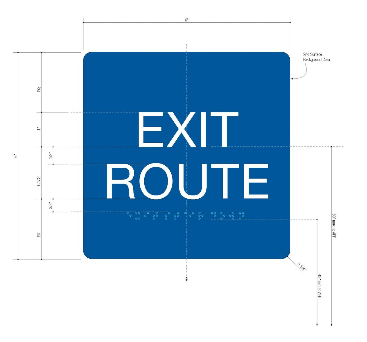 Tactile_Exit Route Sign