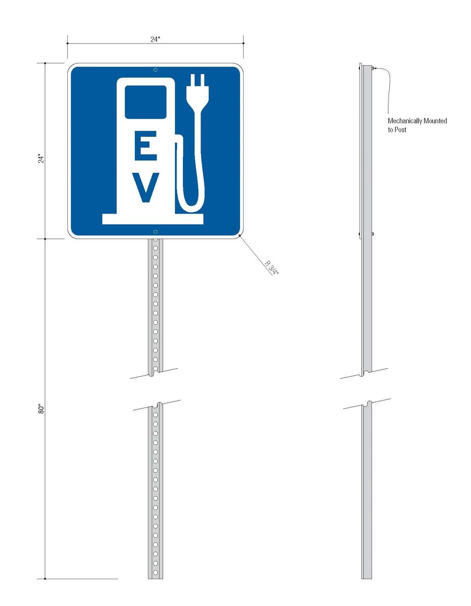 Electrical Vehicle Sign