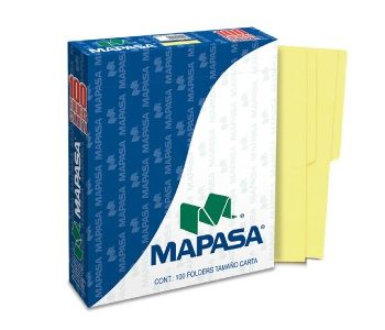 FOLDER AMARILLO CARTA 100 PIEZAS (PC0005)