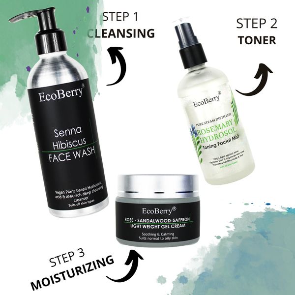 Pure Steam Distilled Rosemary Hydrosol Toning Facial Mist Natural