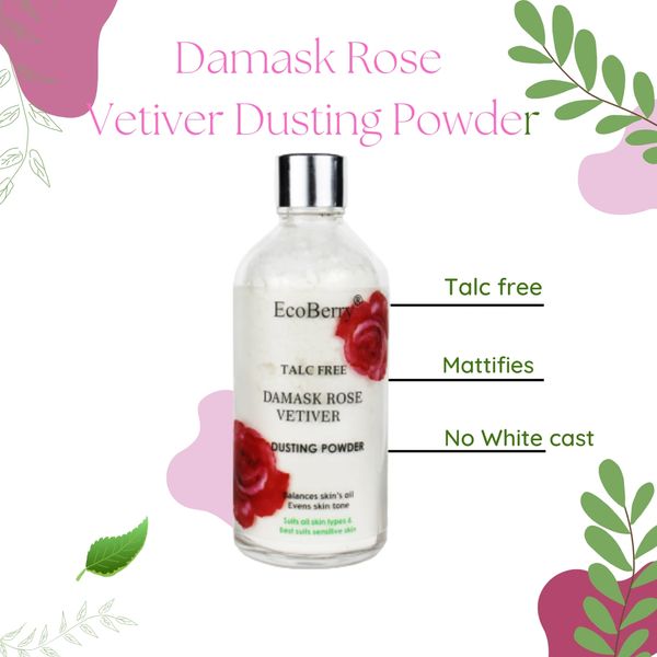 DAMASK ROSE VETIVER DUSTING POWDER | Natural Handmade Cosmetics ...