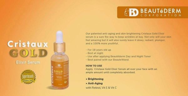 BEAUTEDERM CRISTAUX GOLD ELIXIR SERUM