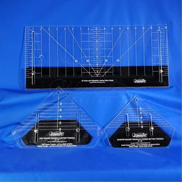 Adjustable Locking Ruler Starter Set, 3-pc, cutting rulers