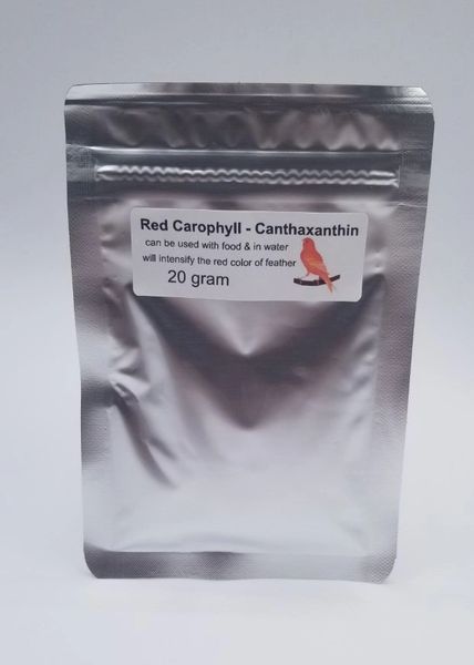Red carophyll canthaxanthin20 gram for canaries