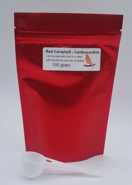 Red carophyll canthaxanthin 100 grams for canaries