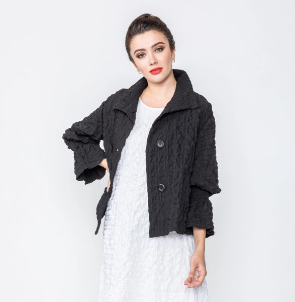 IC Collection Pucker Knit Jacket-IC-4359J | IC Collection | Unique Apparel