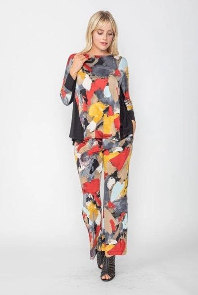 IC Collection Relaxed-Fit Abstract Art Swing Top-IC-5440T | IC ...