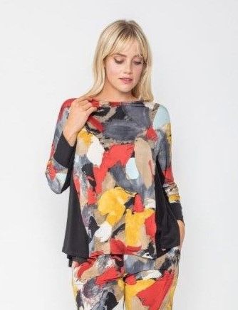 IC Collection Relaxed-Fit Abstract Art Swing Top-IC-5440T | IC ...