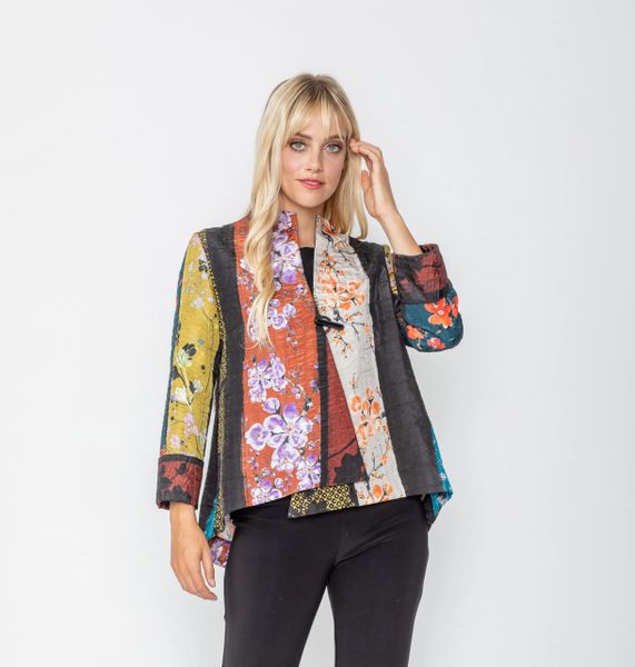 IC Collection Asian Floral Jacket-IC-5450J | IC Collection | Unique Apparel